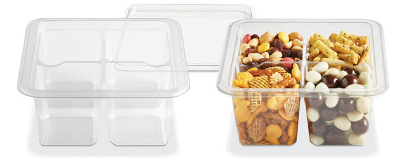 Placon introduces new four-compartment container for snacks packaging ...